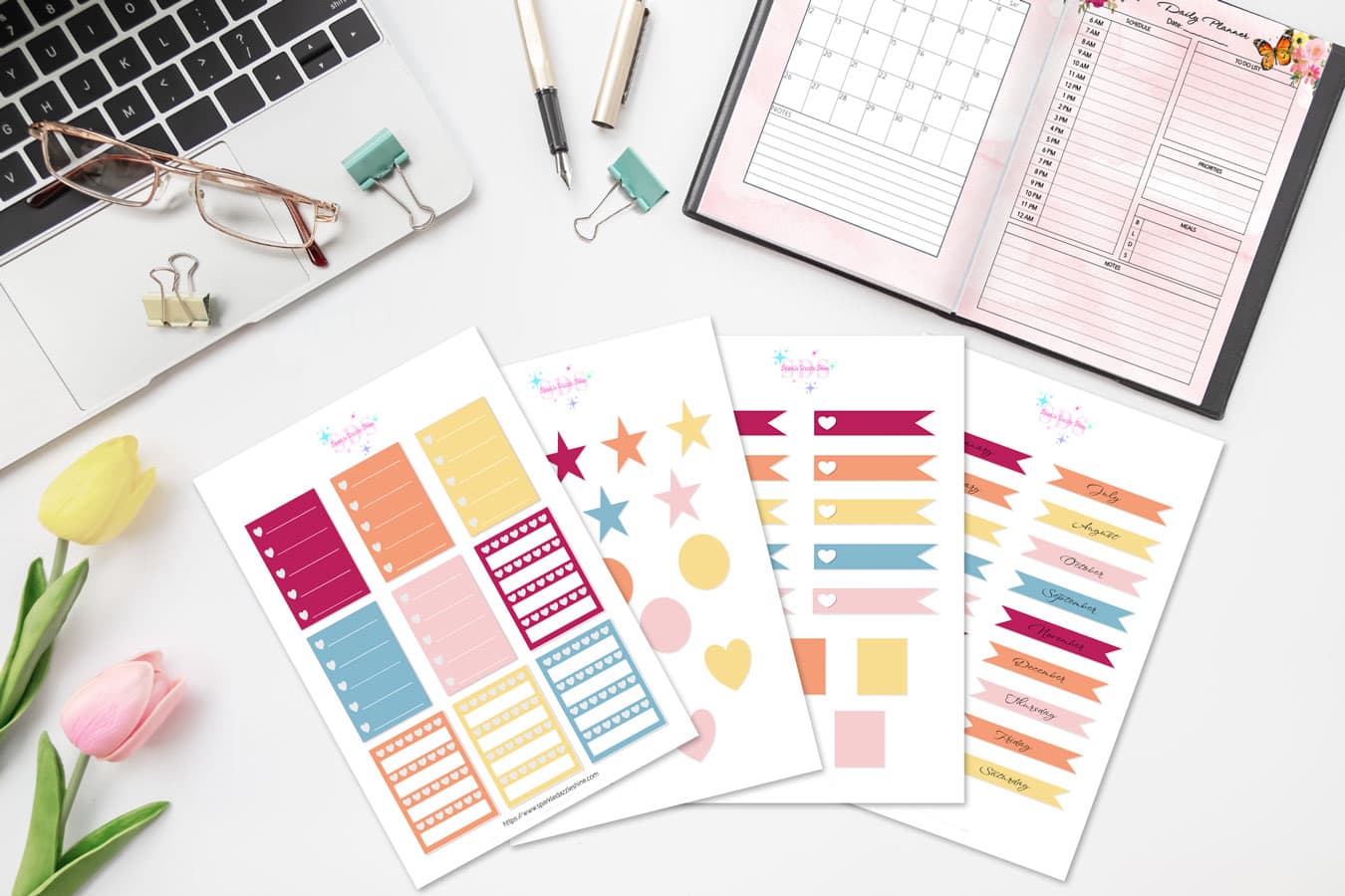 Sticker Freebie set - Sparkle Dazzle Shine